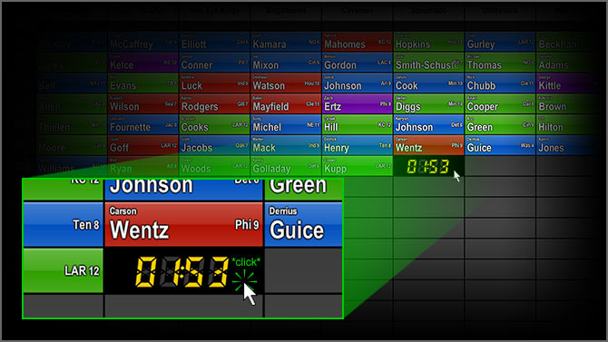 The PrimeTime Draft Experience | Fantasy Football Draft Board Software ...